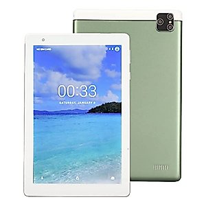 8.1 Inch Tablet, Android 10 2.4/5Ghz WiFi Tablet PC, 4+64GB, MTK6592 CPU, 720x1280 Resolution, with 3 Card Slots, Green, for Entertainment