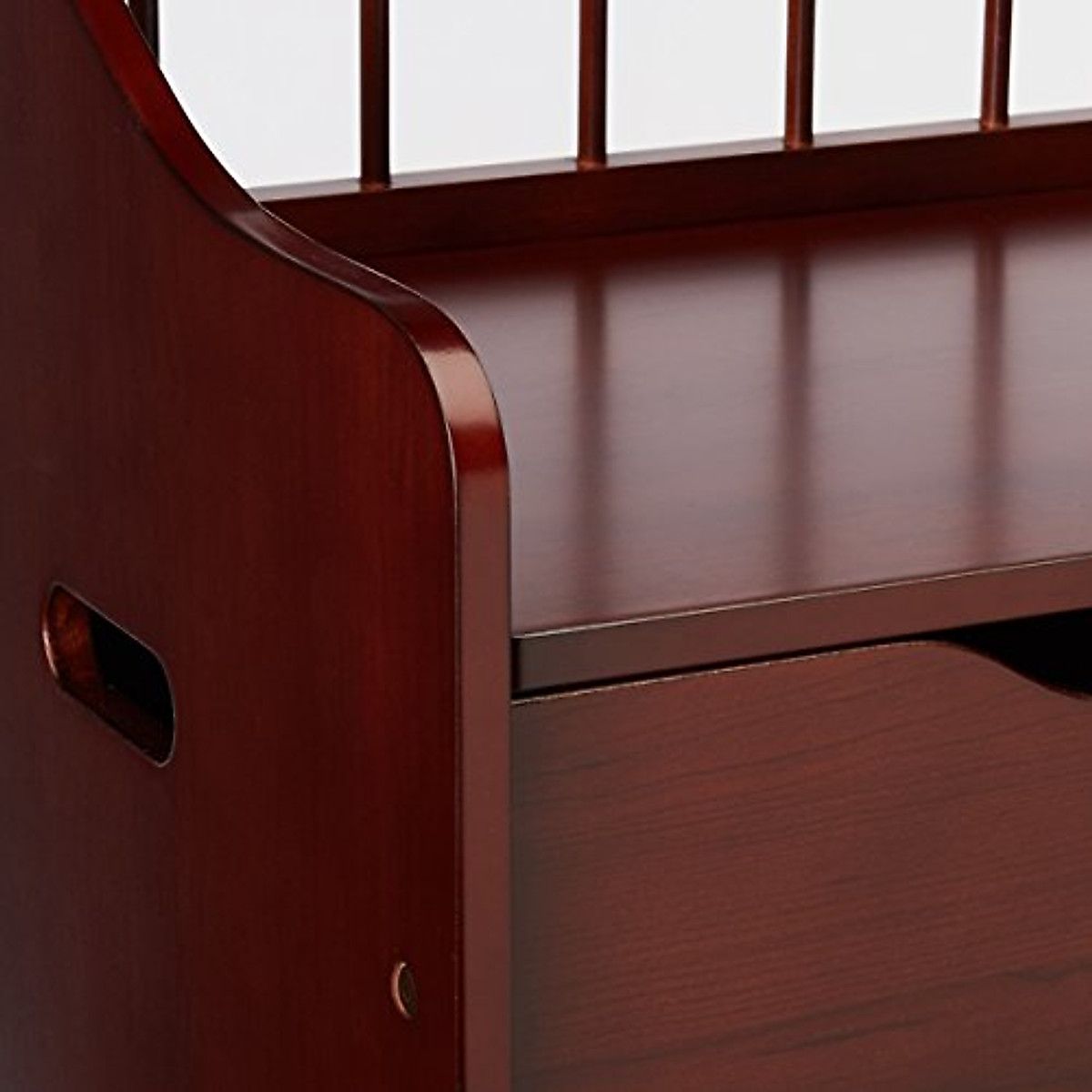 KidKraft Limited Edition Wooden Toy Box and Bench with Handles and Safety Hinges - Espresso, Gift for Ages 3+