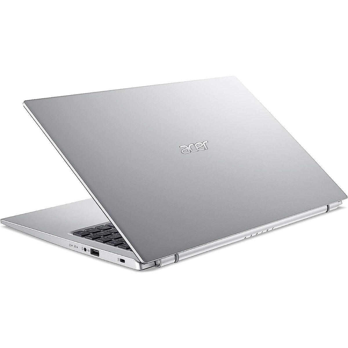 acer Aspire Slim Laptop, 15.6" Full HD Display, Intel Celeron N4500 Processor, 8GB DDR4 Memory, 384GB Storage, WiFi 5, Microsoft 365 1-Year Subscription, Windows 11 Home in S Mode，Silver, JVQ MP