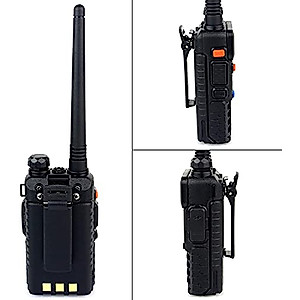 Retevis RT-5R Walkie Talkies Long Range, Dual Band 128CH High Power Handheld Two Way Radios, 1400mAh Rechargeable 2 Way Radios with Shoulder Mic, for Hunt, Hiking (2 Pack)