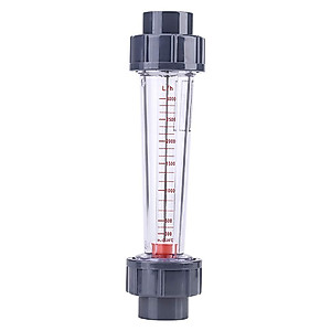 Oumefar Water Meter, Plastic Tube Type Water Meter LZS-25 Water Rotameter 300-3000L/H Water Liquid Meter Fit for DN25(1") Tube 4% Accuracy Class Liquid Flowmeter