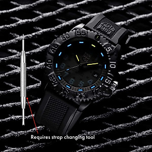 Luminox Men's Black 3050 Navy SEAL Colormark Series Rubber Watch Band