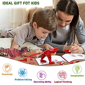 COGO MAN Dinosaurs Building Sets, Dinosaurs Toys 2 Pack, T Rex Dinosaur Figures and Dinosaur Blocks 131 PCS, Tyrannosaurus Toys for Boys and Girls Age 6-12