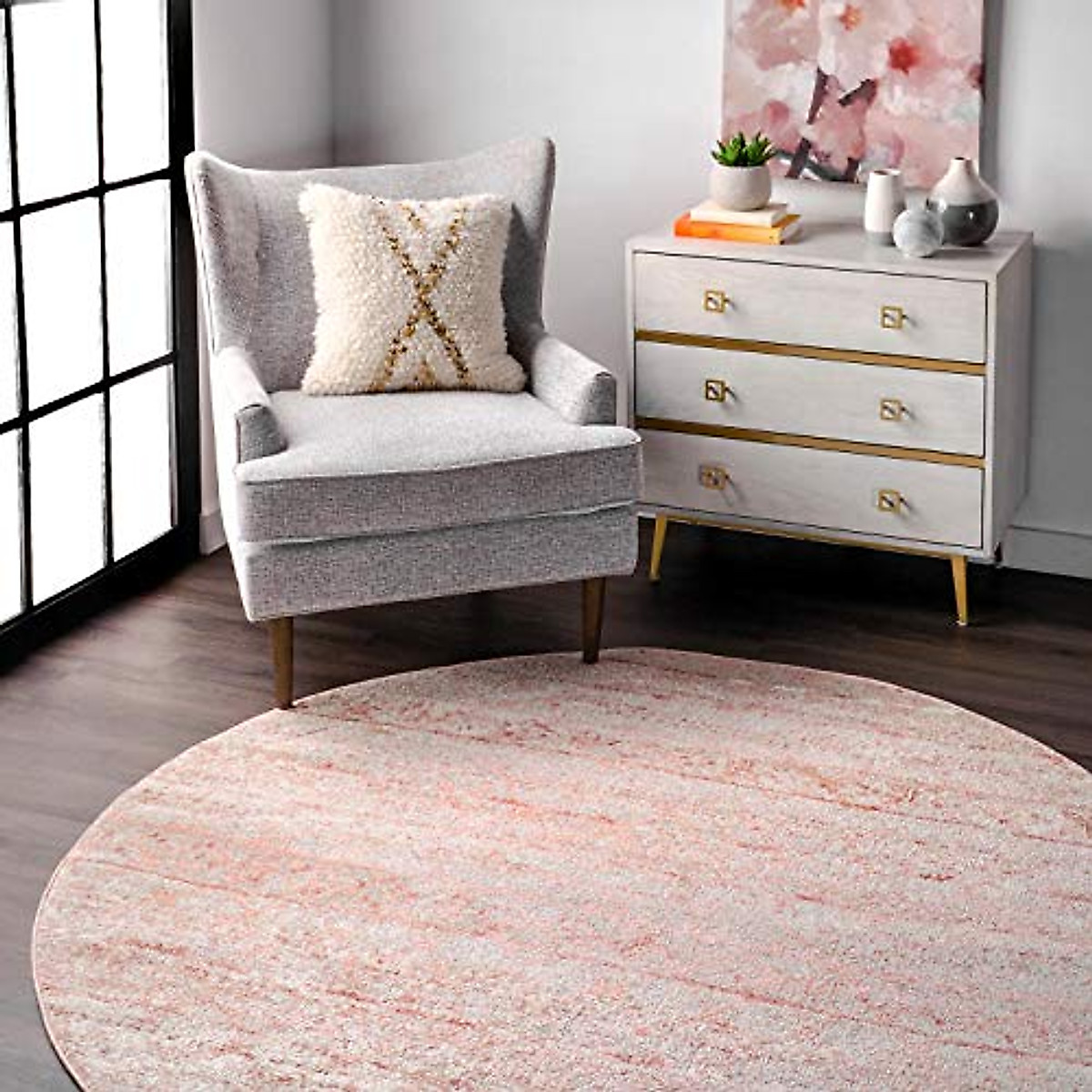 nuLOOM Transitional Moroccan Hattie Area Rug, 4' x 6', Pink