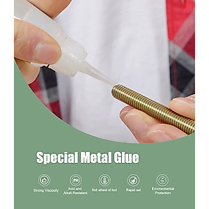 Metal Glue,Glue for Metal,for bonding Between Metal and Metal,Metal and Other Material.Instant Super Glue for Metal,Stainless Steel,DIY Craft,Aluminum Alloy,Metal Tube,Sculptures