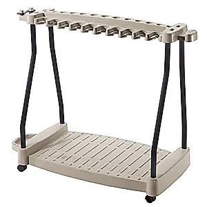 Tool Rack Solution with Wheels - Great for Garage and Shed Storage