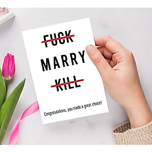Funny Wedding Card for Couples Friend, Humor Congratulations Card For Newly Married or Engaged Couple, Wedding Gift For Bride, Wedding Engagement Card For Newlyweds