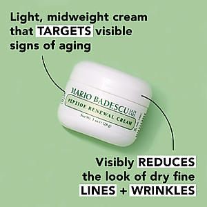 Mario Badescu Peptide Renewal Cream for Combination, Dry and Sensitive Skin | Anti-aging Face Cream Formulated with Palmitoyl Tripeptide-1 & Sodium Hyaluronate | 1 Ounce
