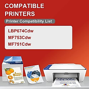 UPLUCA 069 Toner Cartridge 4-Pack Compatible Replacement for Canon 069 Toner Cartridge for Canon imageCLASS MF753Cdw MF751Cdw LBP674Cdw Series Printer Ink