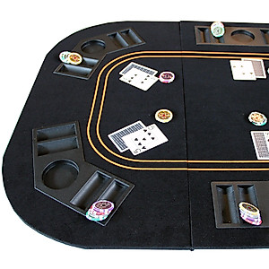IDS 4-Fold 63" Poker Blackjack Table Top with Chips Trays