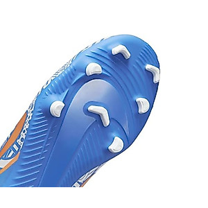 Nike Kids' Mercurial Superfly 9 Club CR7 MG Soccer Cleats, White/Concord/Medium Blue/Metallic Copper, 5.5 Big Kid