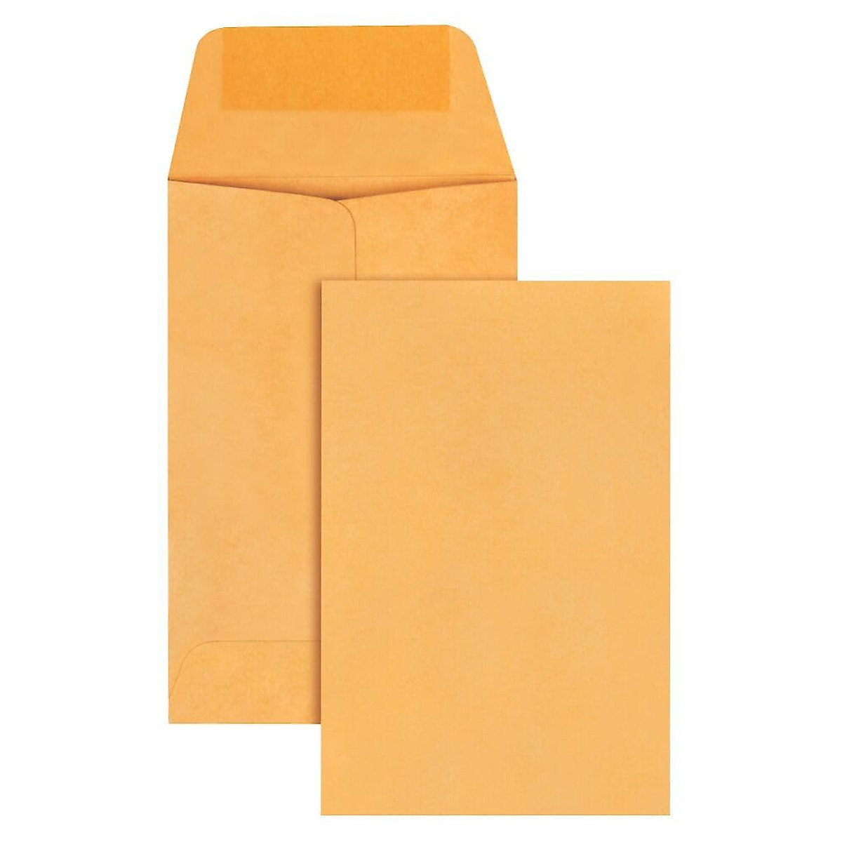 #1 Coin and Small Parts Envelope with Gummed Flap for Home or Office Use, 28 lb. Brown Kraft, 2-1/4 x 3-1/2, 500 per Box (50162)