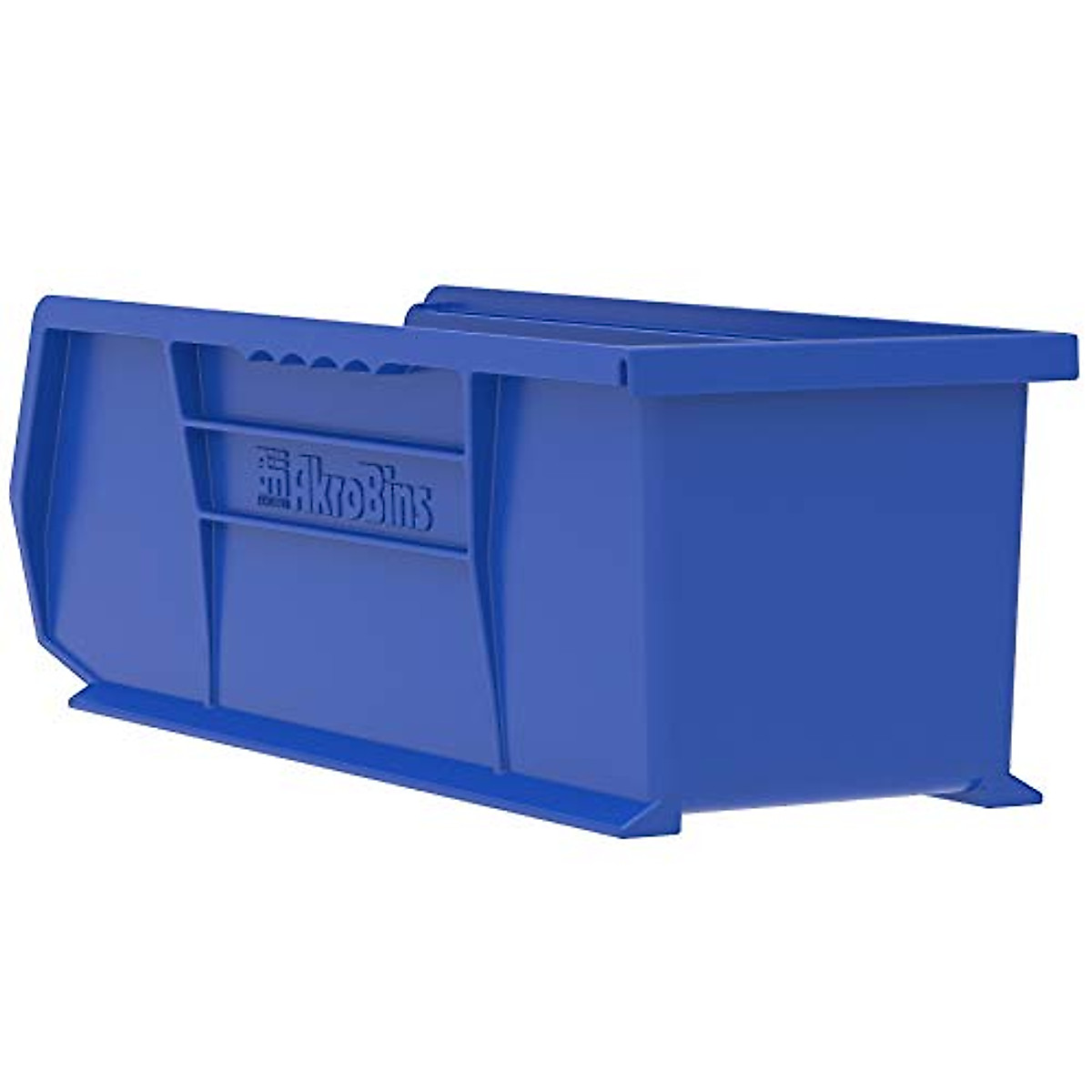 Akro-Mils 30234 AkroBins Plastic Storage Bins, Space-Saving Stackable Bins, Garage Organization Bins, Pantry Organization, Craft Storage, 15-Inch x 5-Inch x 5-Inch, Blue, 12-Pack