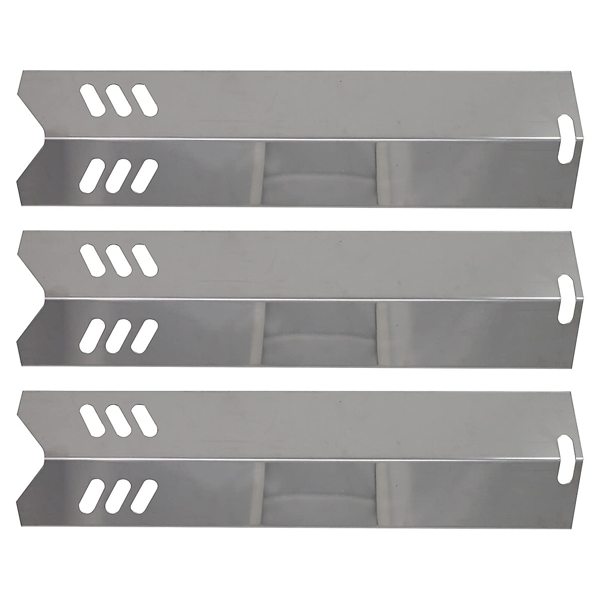 3-Pack BBQ Grill Heat Shield Plate Tent Replacement Parts for Backyard Grill GBC1460W - Compatible Barbeque Stainless Steel Flame Tamer, Flavorizer Bar, Vaporizer Bar, Burner Cover 15"