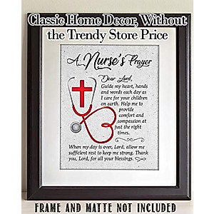 Dear Lord - A Nurse's Prayer - 11x14 Unframed Art Print - Great Gift For Nurse's Day and Home and Office Decor Under $15