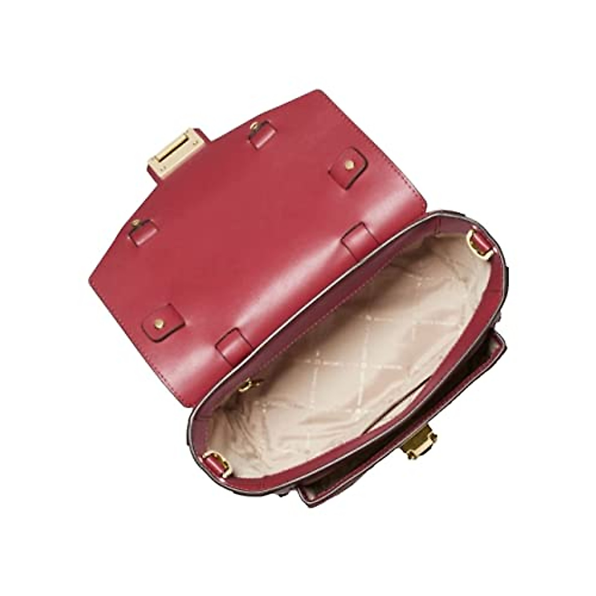 Michael Kors Berry Multi Manhattan Medium Top Handle School Leather Satchel