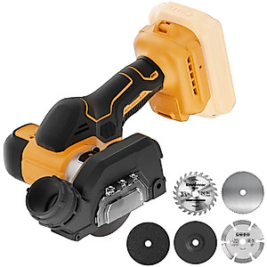 Cordless Cut Off Tool compatible with Dewalt 20V MAX Battery, AODERTI Rotorazer Saw Brushless and Compact, Tile Cutter 10,000RPM, 5 Saw 3” Blades for Metal, Wood, Tile and Plastic (Bare Tool Only)