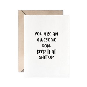 Funny Birthday Card For Son, Unique Boy Christmas Graduation Greeting Card Gift from Dad, Mom