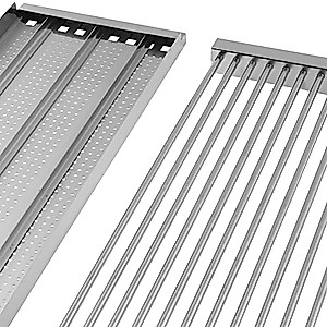 BQMAX 18 7/16" Grill Kit for Charbroil Tru-Infrared 463224611, 466270611, 461210010, 463268008, 463241313 Stamped Stainless Steel Cooking Grate Replacement Emitter Set