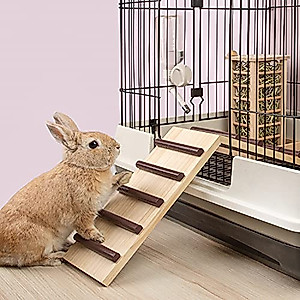 Niteangel Wooden Cage Bridge for Rabbits, Guinea Pigs and Chinchilla, Large Size