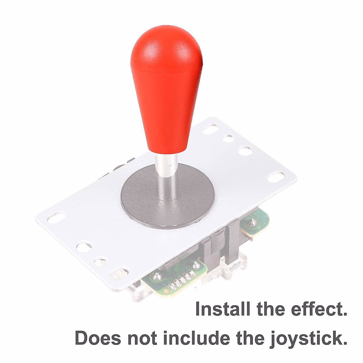 EG STARTS 2X Arcade American Type Ellipse Oval Ball Head Joystick Top Handles for Pac Man Arcade1up Cabinet (Red & Blue)