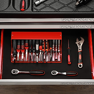 Mayouko 14 Slots Pliers Rack Organizer, For Standard & Smaller Pliers, All Steel, Fits in Toolbox Drawer, Chest, Pegboard, Tilt Feature