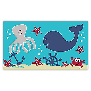 Nautical Diaper Raffle Tickets (50 Count) - Under the Sea Baby Shower Game