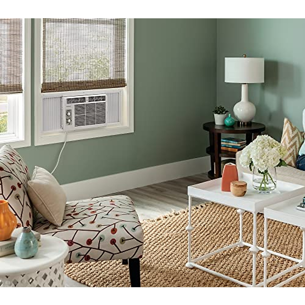 Frigidaire FFRA051WAE Window-Mounted Room Air Conditioner, 5,000 BTU with Temperature Control and Easy-to-Clean Washable Filter, in White