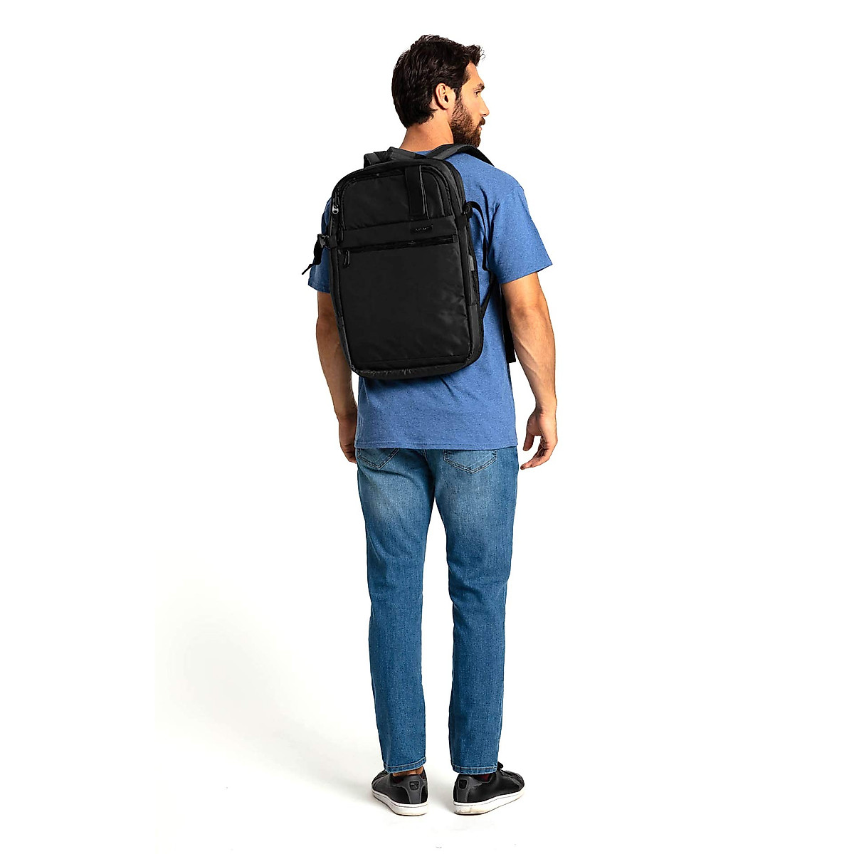 Duchamp Getaway Expandable Carry-On Backpack Suitcase (Black)
