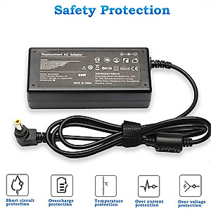 AC Adapter Charger for Toshiba Satellite Radius P55W-B5220, P55W-B5224; Toshiba Satellite C55-B5100, C75D-B7100, C55T-B5349; Toshiba Satellite E45-B4100, E45T-B4106, E45T-B4204