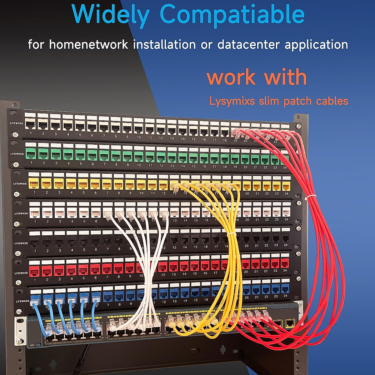 Lysymixs Keystone Jack Cat6 Slim 25 Pack, Cat6 Keystone Jacks 90 Degree, RJ45 Keystone Jack Punch Down White, Compatiable for High-Density Network WallPlate or Patch Panels