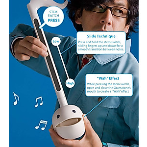 Otamatone Deluxe Electronic Musical Instrument for Adults Portable Synthesizer Digital Electric Music from Japan by Cube/Maywa Denki Cool Stuff Gifts, Black [English Manual]