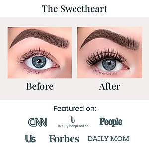 FlutterHabit The Sweetheart Curly Lashes, DIY lash Extensions, Fluffy Lash Clusters for Women, Salon Quality At Home Eyelashes Extension Kit, Natural False Lashes, 6 Lash Sets, No Lash Glue Included
