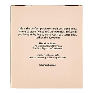 Kristin Ess Signature Travel Size Salon Shampoo and Conditioner Set for Moisture, Softness + Shine - Anti Frizz + Lightly Clarifying - Sulfate Free, Vegan + Safe for Color Treated Hair - 2 Fl. Oz.