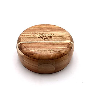 Salad Bowl wooden Acacia wood 11 diameter X4.75inch H Exquisitely crafted in natural brown tone for food , fruit server, tones