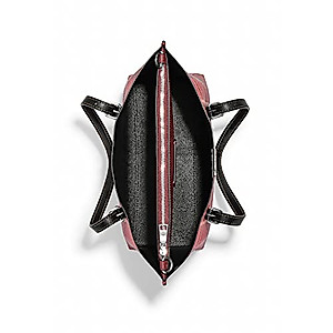 Coach Leather Mollie Tote 25, Red/Black Multi