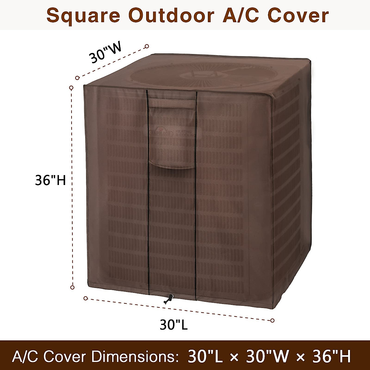 BRIVIC Air Conditioner Covers for Outside Unit Winter AC Covers for Outside Fits up to 30 x 30 x 36 inches