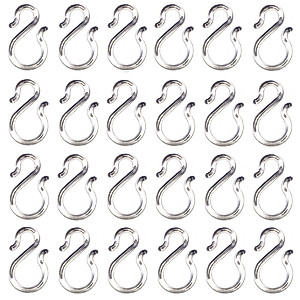 zison 24PCS 1.7〞Clear Plastic Punch Bowl Cup S Hooks Hangers