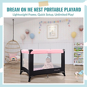 Dream On Me Nest Portable Play Yard in Onyx