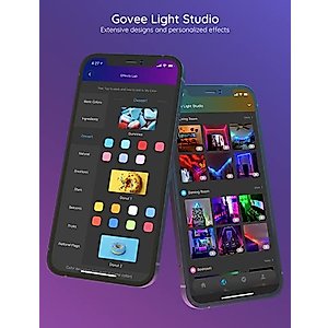 Govee 65.6ft RGBIC LED Strip Lights, Color Changing LED Strips, App Control via Bluetooth, Smart Segmented Control, Multiple Scenes, Enhanced Music Sync LED Lights for Bedroom, Party (2 X 32.8ft)