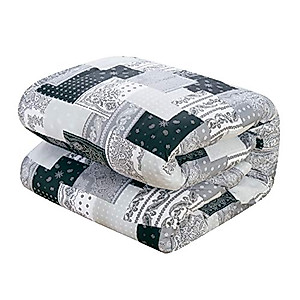 Chic Home Millennia 8 Piece Reversible Comforter Patchwork Bohemian Paisley Print Design Bed in a Bag-Sheet Set Pillowcases Decorative Pillow Shams Included, King, Black