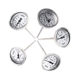 kobeIeen 50/100/150/200/300℃ Bi-Metallic Metal Temperature Gauge for Pipeline Industrial Use