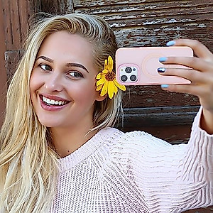 TODXARZC Magnetic Case for iPhone 14 Pro Max Case with MagSafe [Military Drop Protection] Shockproof Slim Translucent Matte Back Phone Case Cover for iPhone 14 Pro Max for Women Men 6.7'' Pink