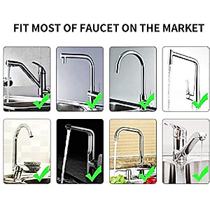 Solimeta Kitchen Sink Faucet Aerator, 360° Rotatable Faucet Sprayer Head Replacement, Water Saving Faucet