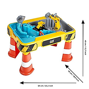 Klein Theo CAT Sand and Play Table Premium Toys for Kids Ages 3 Years & Up
