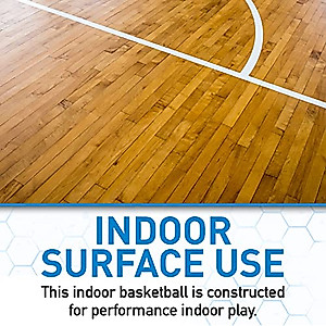 Franklin Sports 5000 Men's + Women's Indoor Basketballs - Official Size 29.5" Inch + 28.5" Inch Men's + Women's Basketball with Air Pump - Composite Indoor Basketballs - Regulation Size BasMketballs