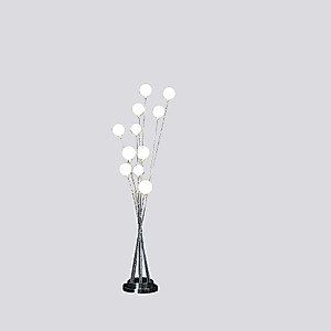 46" Chrome Multi Light Led Novelty Floor Lamp 46 X 9 Silver Modern Contemporary Black