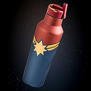 Corkcicle Sport Canteen - Water Bottle & Thermos - Triple Insulated Shatterproof Stainless Steel, 20 oz, Marvel - Captain Marvel