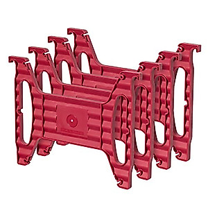 IRIS USA WFB-45LW IRIS Wing-Lid Storage Box with 4 Light Wraps, 3 Pack, Clear/Red, 3 Piece