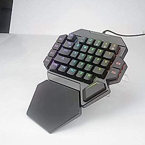 HYK One-Handed RGB Mechanical Feel Gaming Keyboard, Small Gaming Keyboard